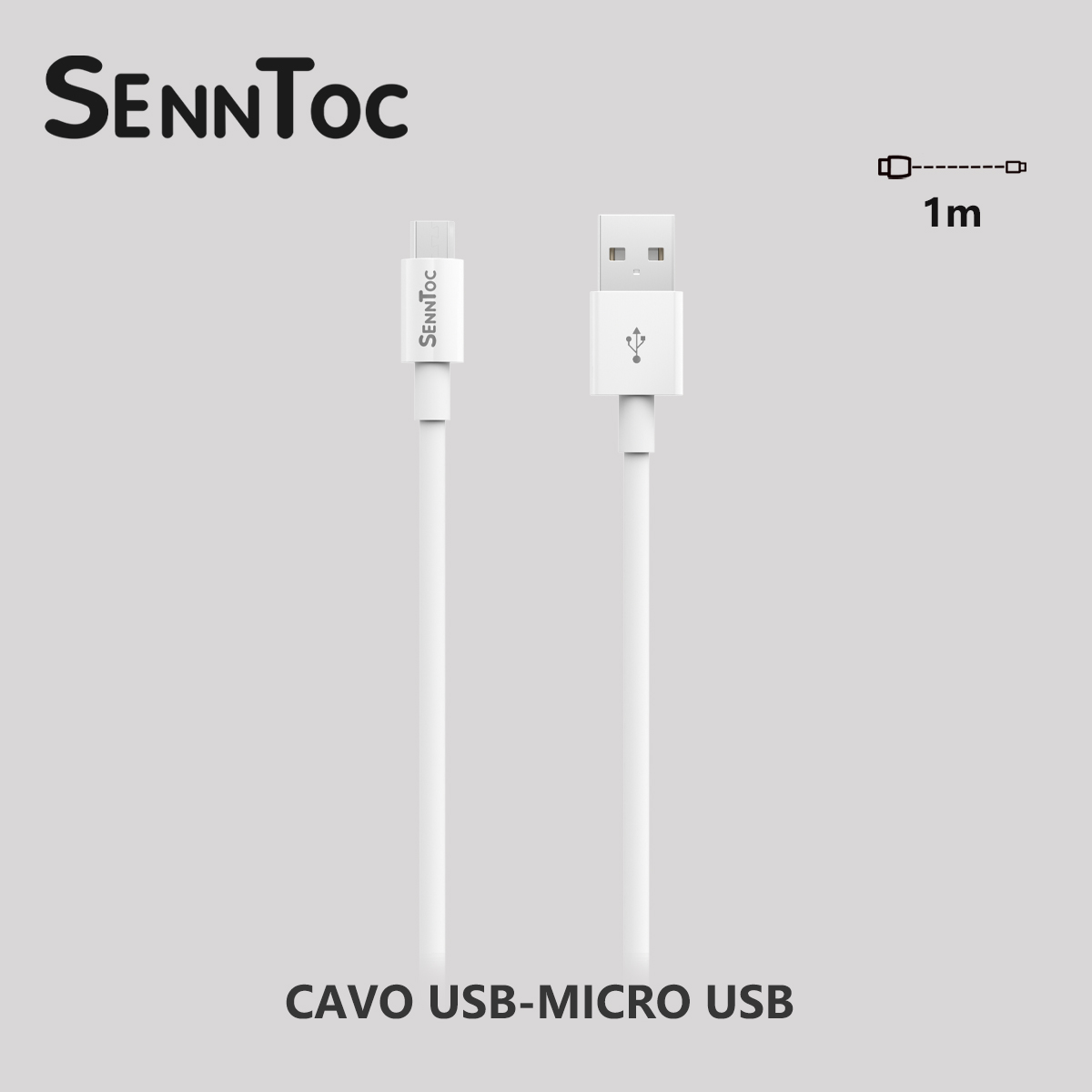 Cavo USB to Micro USB da 1 Metro Max 3.4A STC-M11U – SennToc
