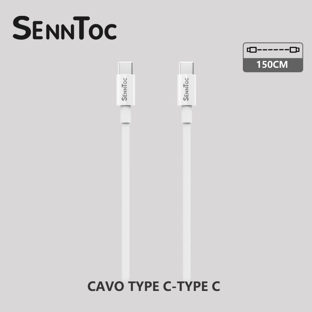 Cavo Carica Ultra Rapida da 65W Type-C to Type-C da 1.5 Metri STC-CT03C ...