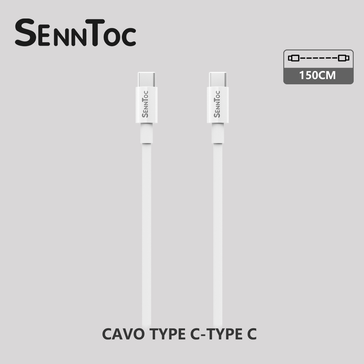Cavo Carica Ultra Rapida da 65W Type-C to Type-C da 1.5 Metri STC-CT03C ...